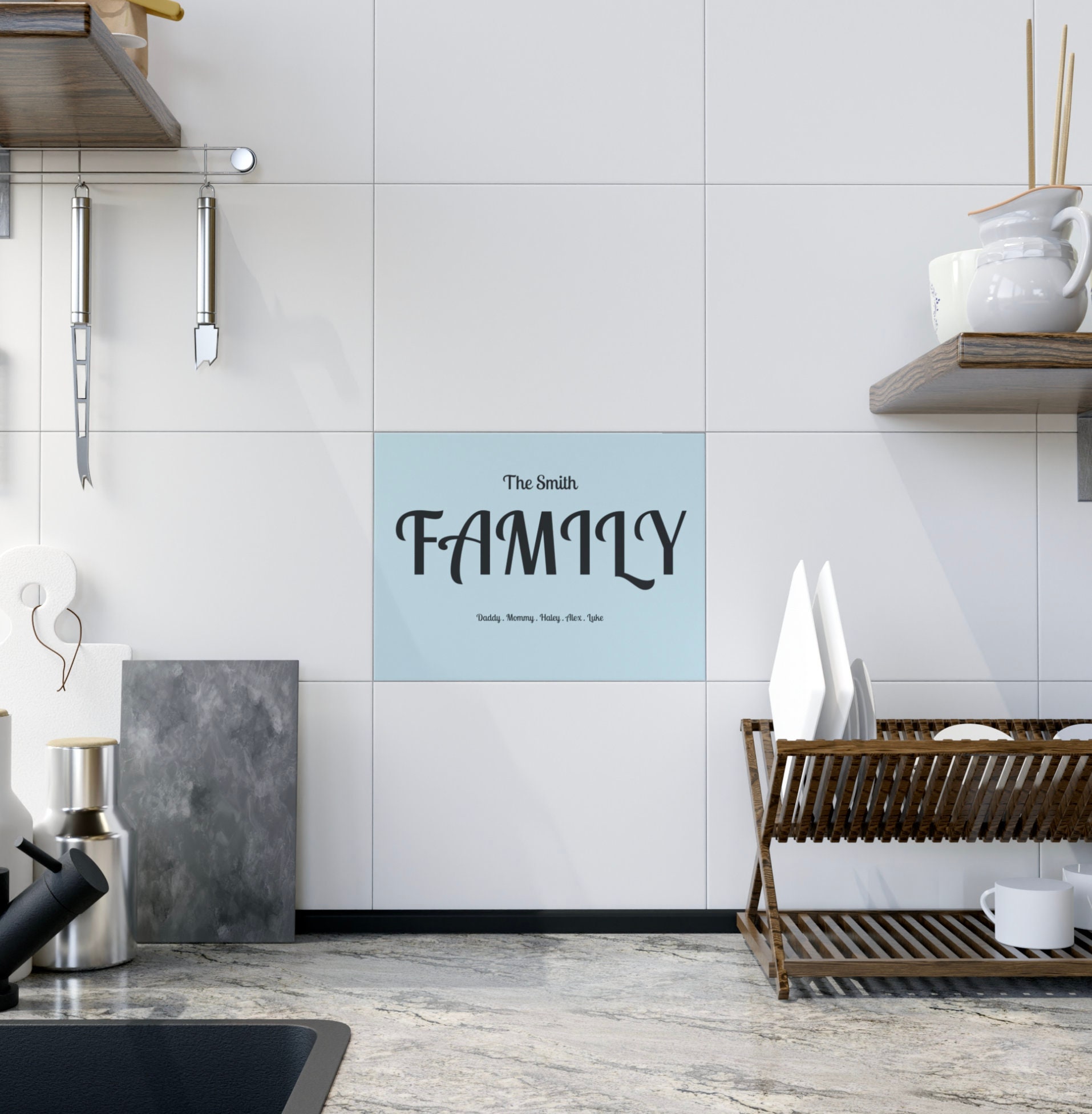 Custom Ceramic Family Photo Tile for Custom Kitchen Bathroom at Home - Etsy