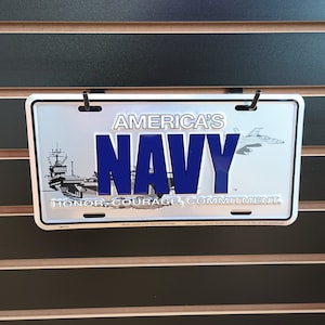 US Navy Vanity Plate United States Navy License Plate Military Veterans ...
