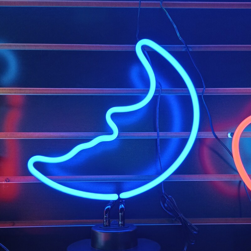 Blue Moon Neon Sign - Etsy