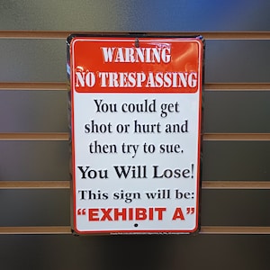 Funny No Trespassing Signs No Trespassing Sign Garage Signs for Men Man ...