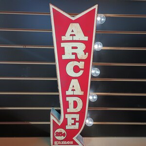 Arcade Sign LED Light up Double Sided Arcade Wall Hanging Signs ...