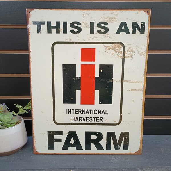 Ih Metal Tractor Sign - Etsy