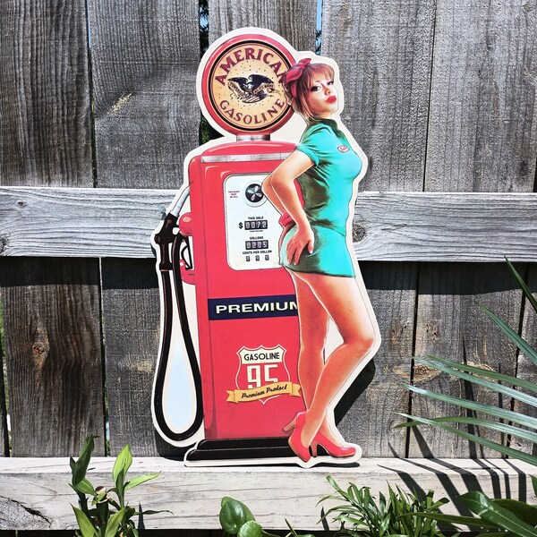 Gas Oil Pinup Girl - Etsy