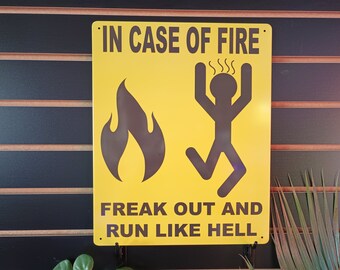 Funny Sign in Case of Fire Git Commit , Git Push , Leave Building - Etsy