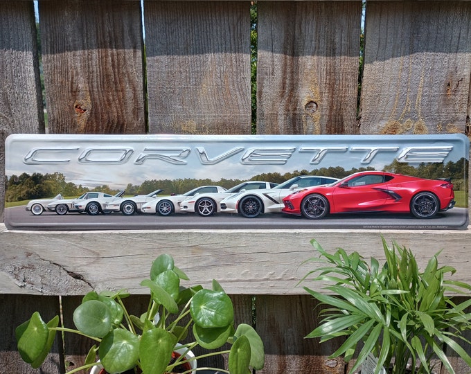 Chevy Corvette Street Sign Chevrolet Tin Metal Signs Corvette History ...