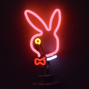 Bunny Head Neon Sign AUTHENTIC GLASS NEON Signs Garage Decor for Men ...