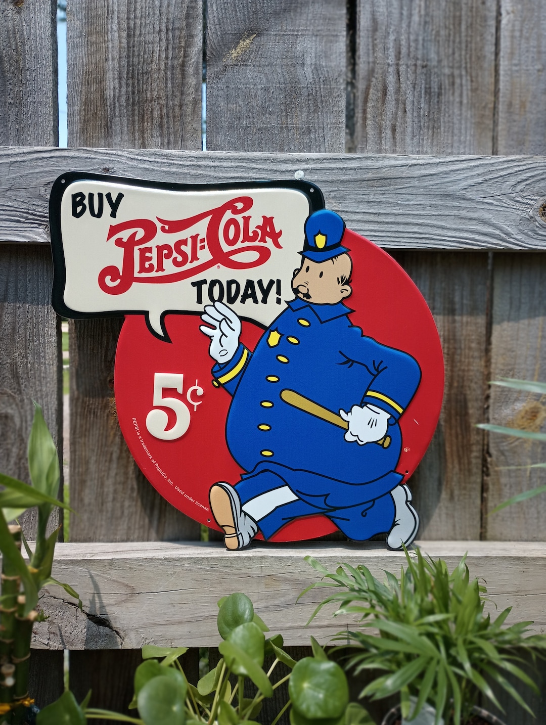 Pepsi Cop Tin Metal Sign Pepsi Cops Soda Pop Memorabilia Vintage ...
