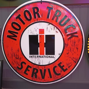 IH Motor Truck Service Sign IH Signs International Harvester Metal ...
