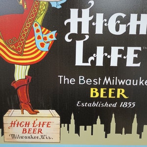 Miller High Life Metal Sign Miller Beer Signs Home Bar Decor Beer ...