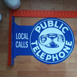 Flange Signs Public Telephone Signs Unique Housewarming Gifts Garage ...