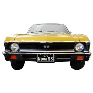 1972 Nova SS Front Bumper Steel Sign Gift for Dad Auto Garage Decor Men ...