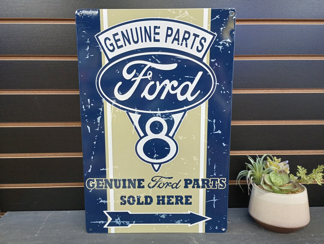 Ford V8 Rustic Metal Sign Ford V8 Signs Ford Automobilia Advertising ...
