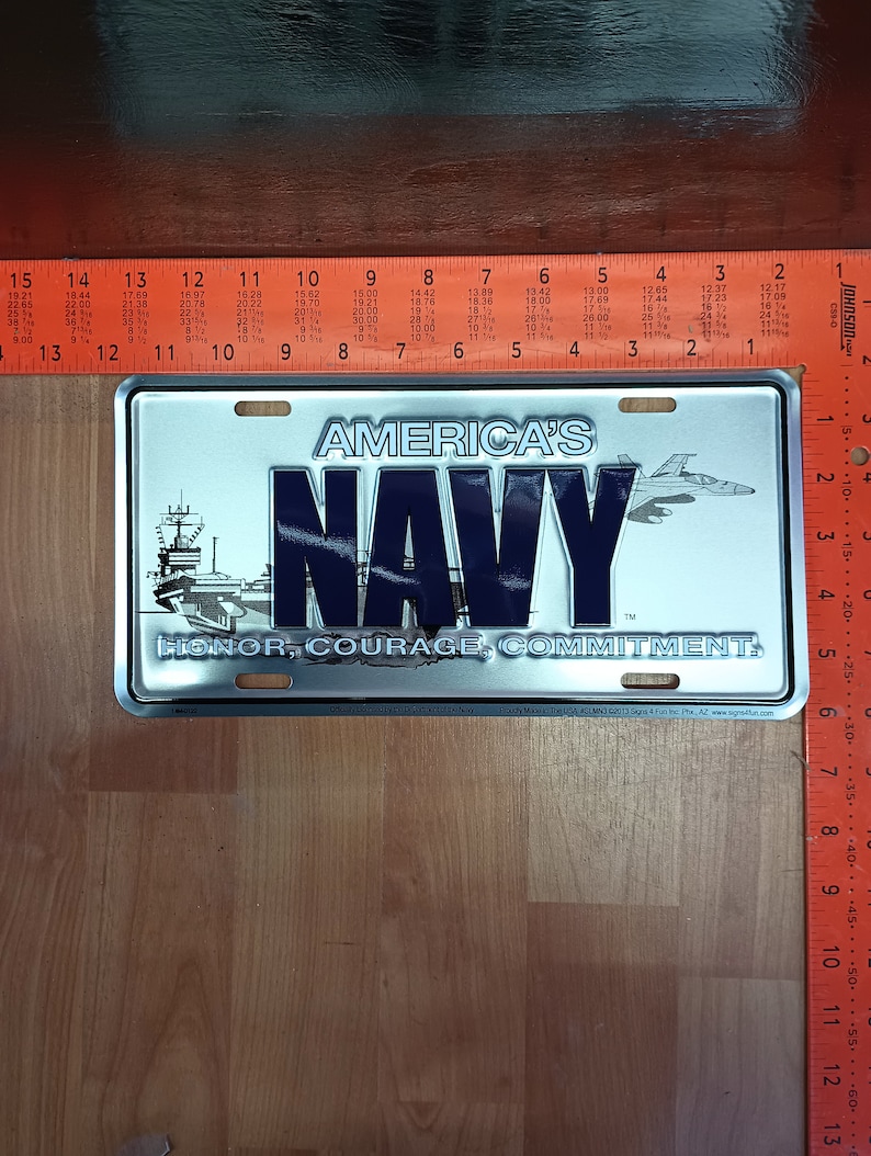 US Navy Vanity Plate United States Navy License Plate Military - Etsy