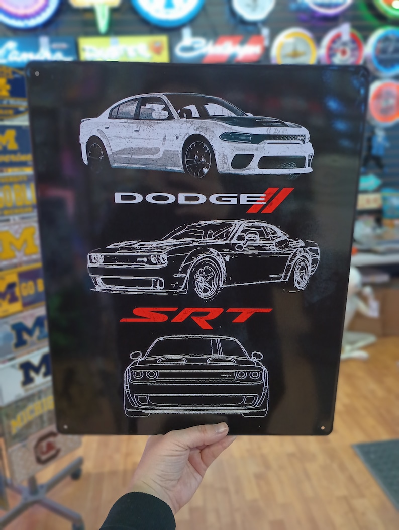 Dodge SRT Sign Metal Dodge SRT Signs Garage Decor for Men - Etsy