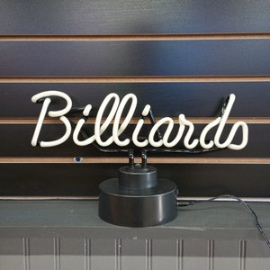 Billiards Neon Sign Billiard Signs AUTHENTIC GLASS NEON Signs Gameroom ...