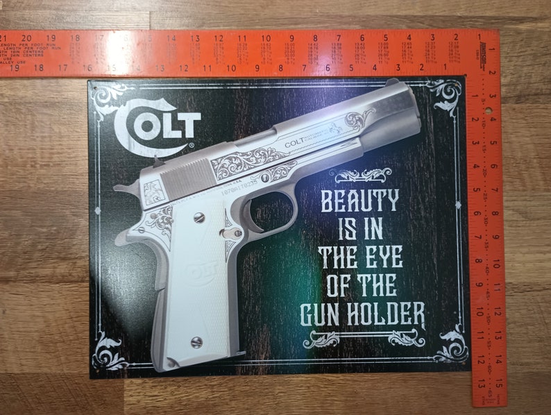 Colt Firearms Metal Sign Colt Gun Signs Gun Shop Sign Man Cave - Etsy