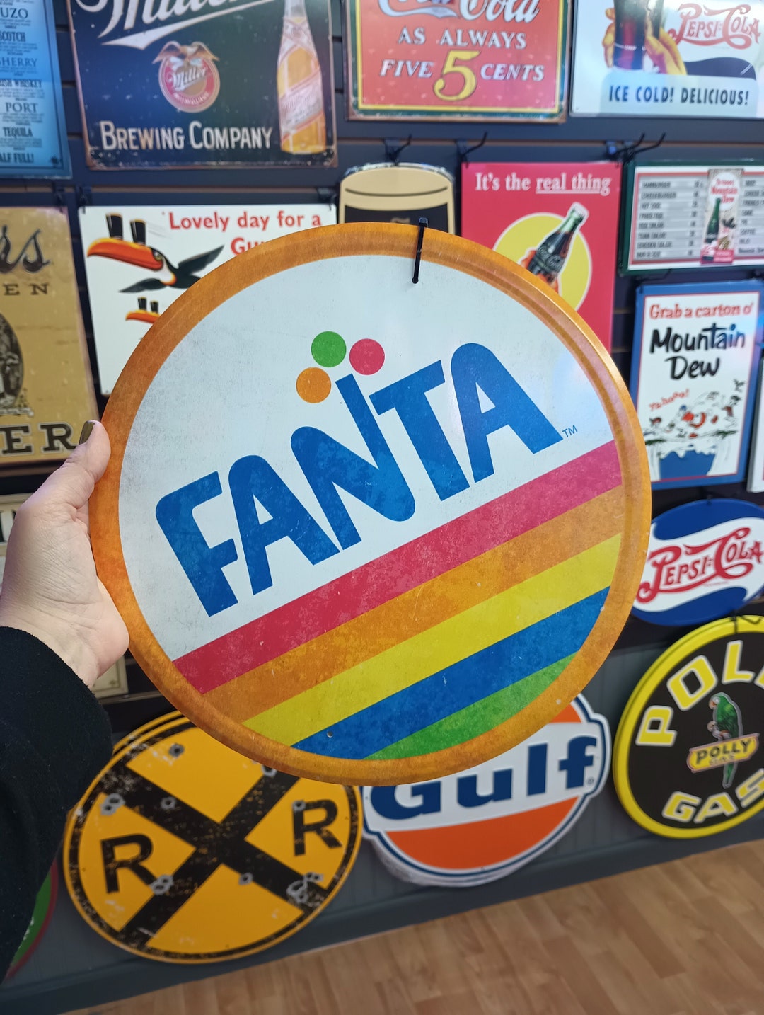 Fanta Signs Fanta Soda Pop Advertising Signs for Bar Area Bar Decor ...