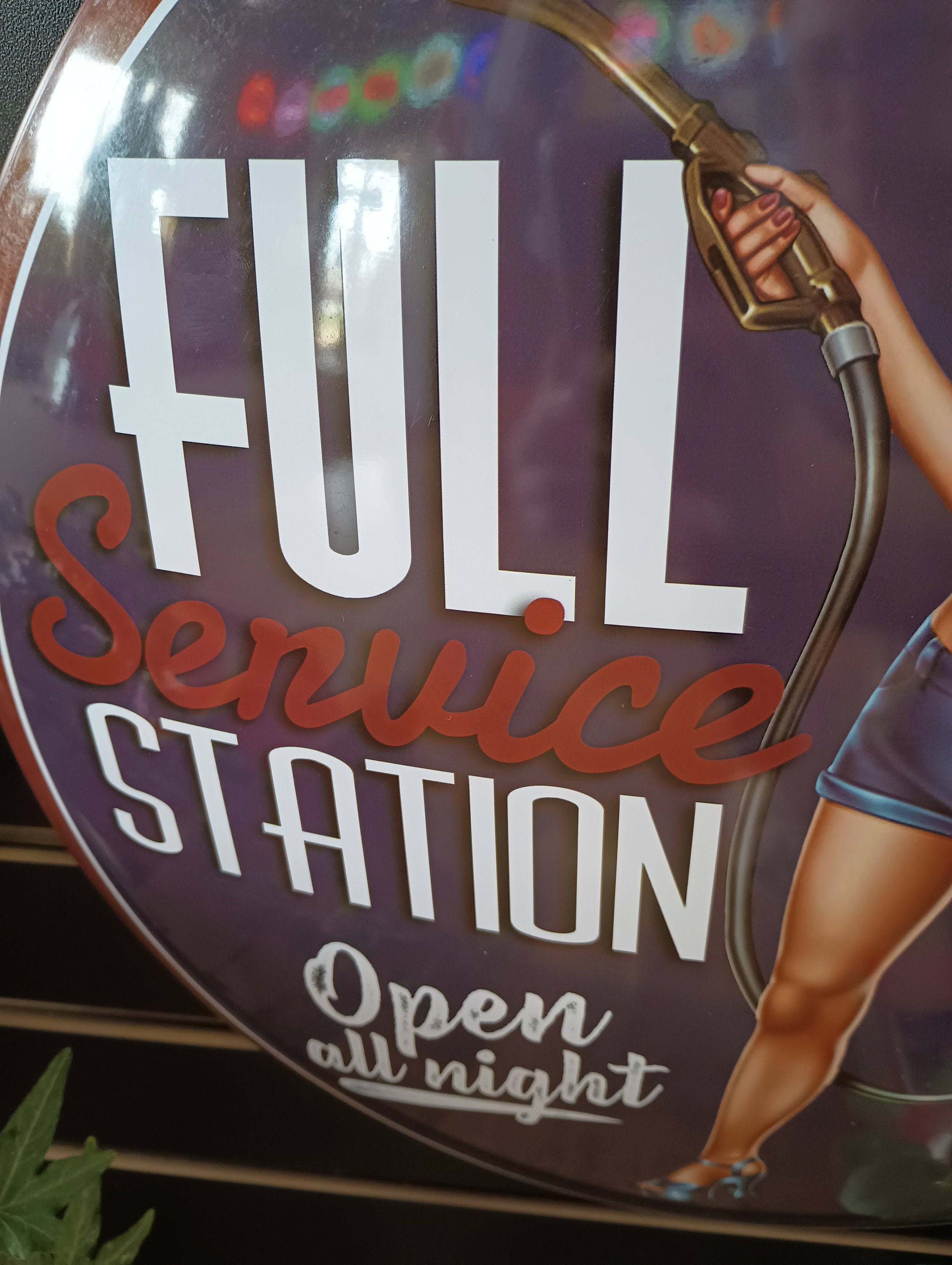 15 Full Service Station Pinup Gas Girl Domed Metal Sign - Etsy