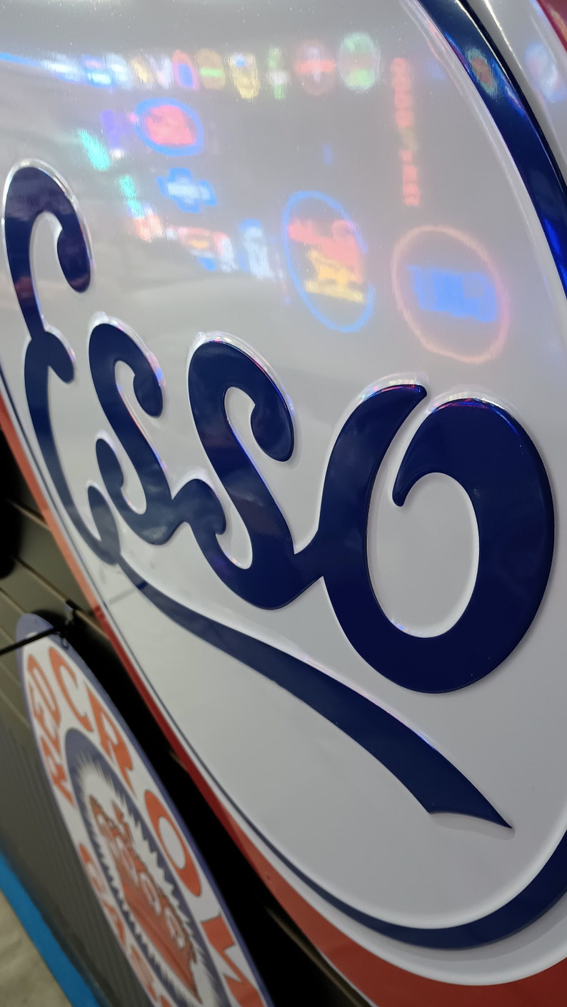 Esso Gas Signs Esso Gas Station Sign Garage Signs for Men Man - Etsy