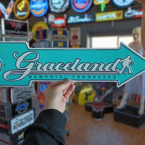 Graceland Metal Sign Elvis Presley Memorabilia Elvis Wall Decor ...