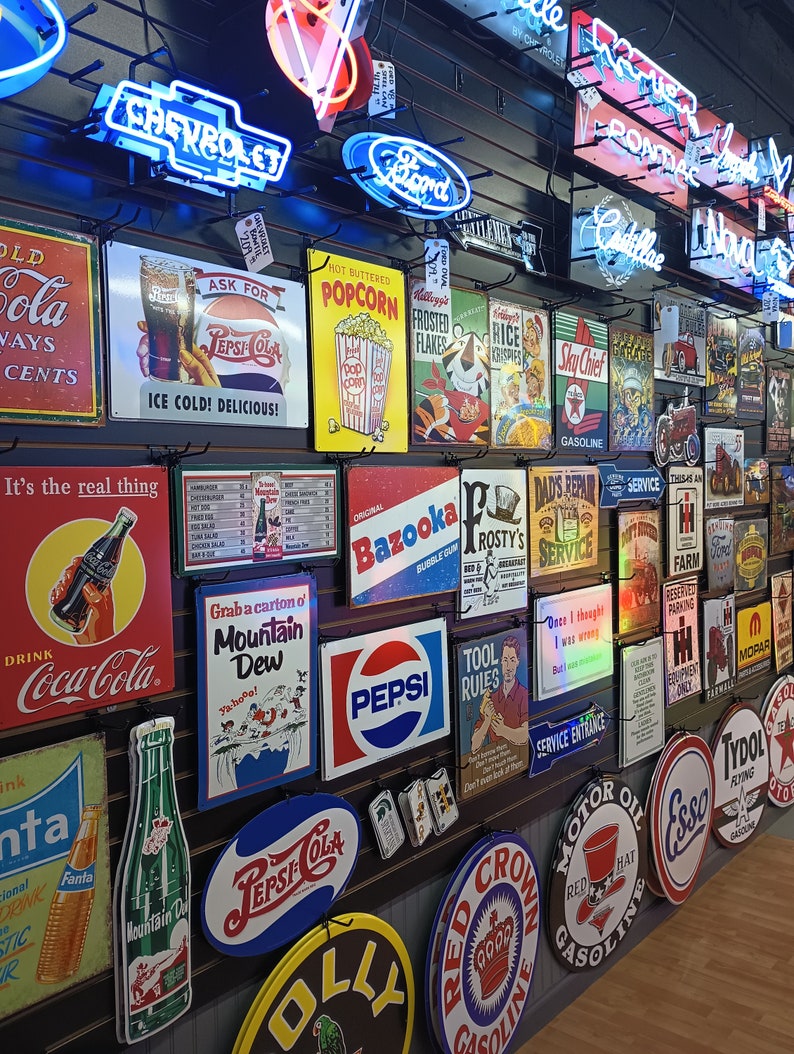 Pepsi Cola Big Big Glass Round Sign Pepsi Signs Soda Pop - Etsy