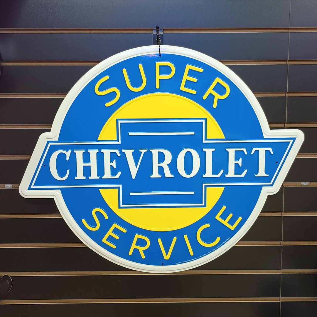 Chevy Super Service Metal Sign Chevrolet Signs Garage Decor for Men ...