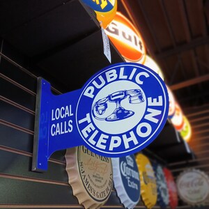 Flange Signs Public Telephone Signs Unique Housewarming Gifts Garage ...