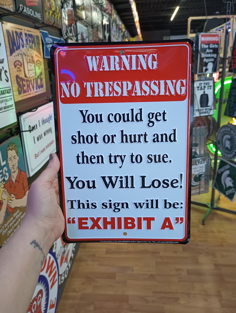 Funny No Trespassing Signs No Trespassing Sign Garage Signs - Etsy Funny No Trespassing Signs No Trespassing Sign Garage Signs - Etsy