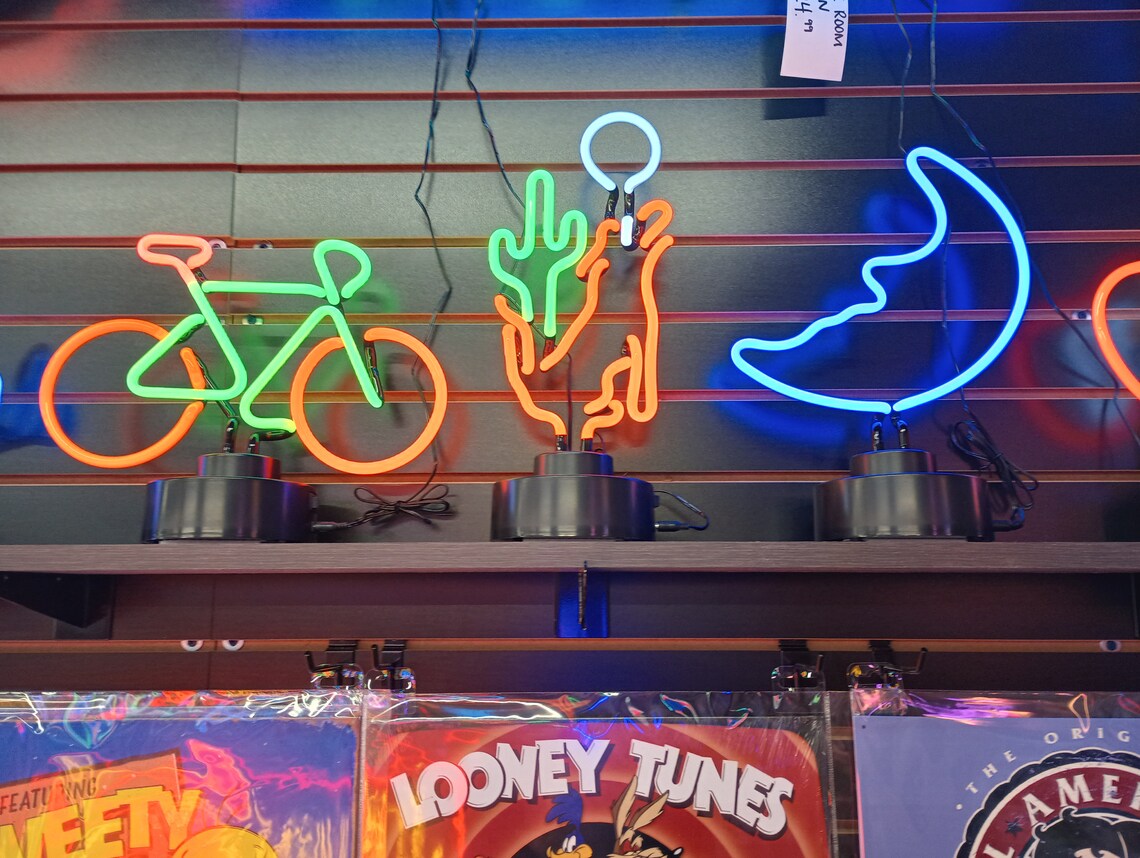 Bicycle Neon Sign AUTHENTIC GLASS NEON Signs Bike Signs Fun - Etsy