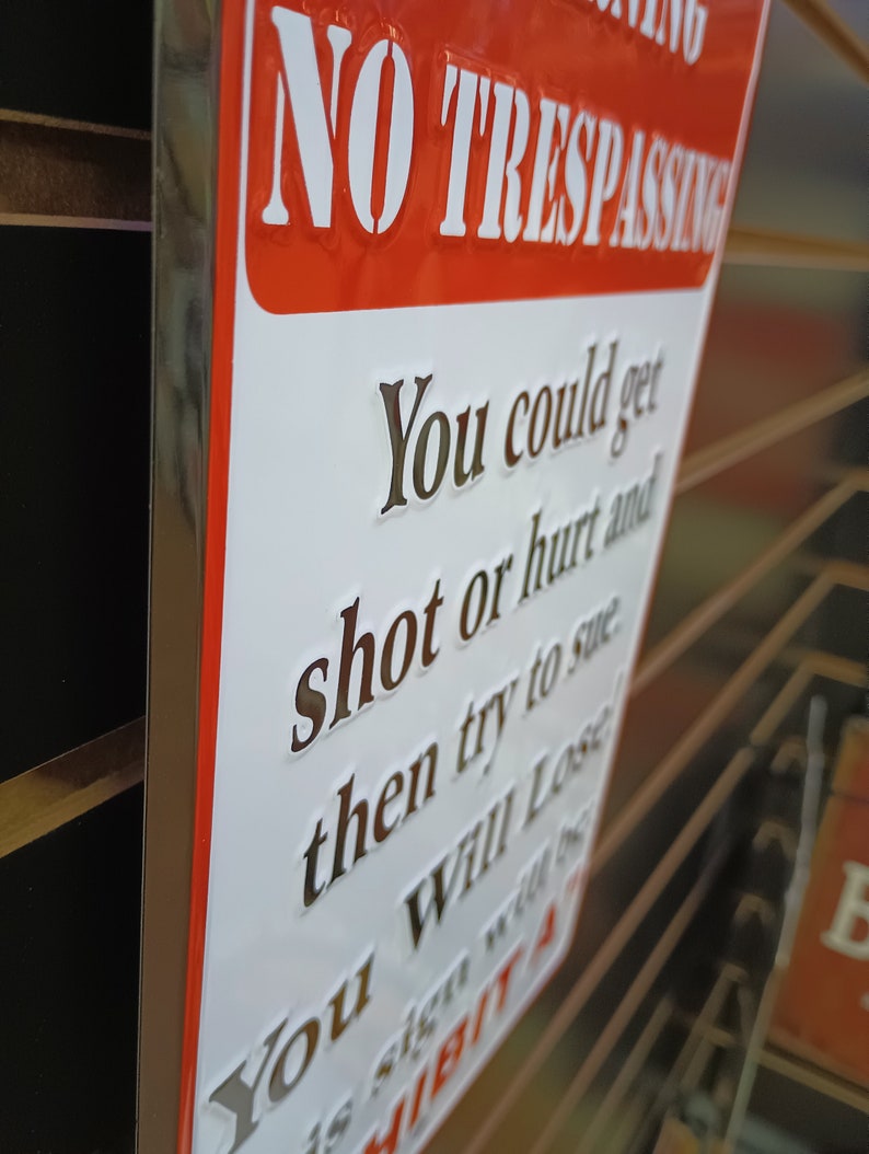 Funny No Trespassing Signs No Trespassing Sign Garage Signs - Etsy Funny No Trespassing Signs No Trespassing Sign Garage Signs - Etsy