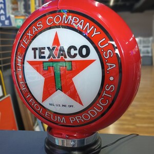 Texaco Gas Pump Globe WITH or WITHOUT Light Base Texaco Star Light up ...