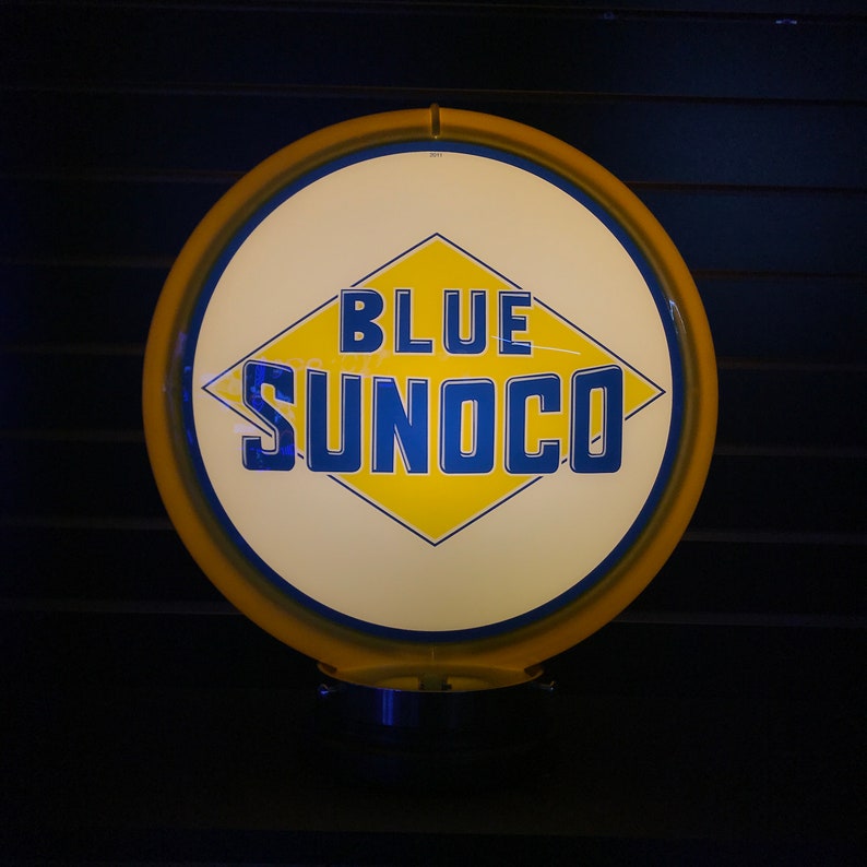 Blue Sunoco Gas Pump Globe WITH OR WITHOUT Light Base Sunoco - Etsy