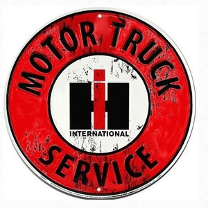 IH Motor Truck Service Sign IH Signs International Harvester Metal ...