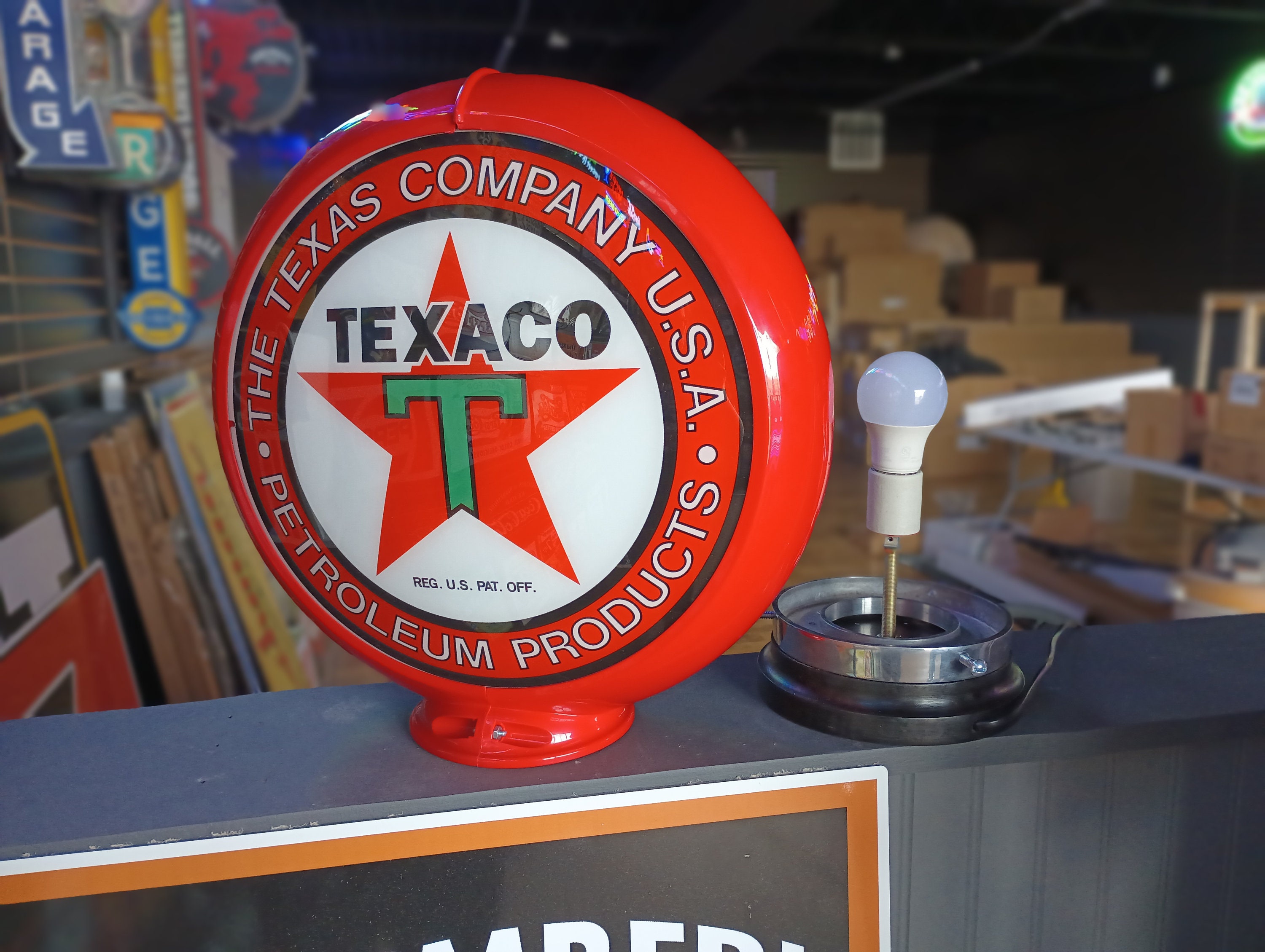 Texaco Gas Pump Globe WITH or WITHOUT Light Base Texaco Star - Etsy