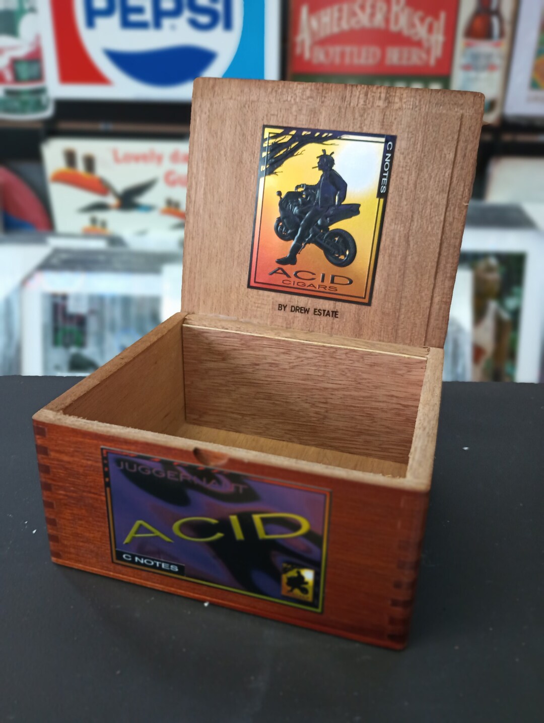 Acid Cigar Box Purse Supplies Acid Cigars Tobacciana Gifts for Men ... Acid Cigar Box Purse Supplies Acid Cigars Tobacciana Gifts for Men ...