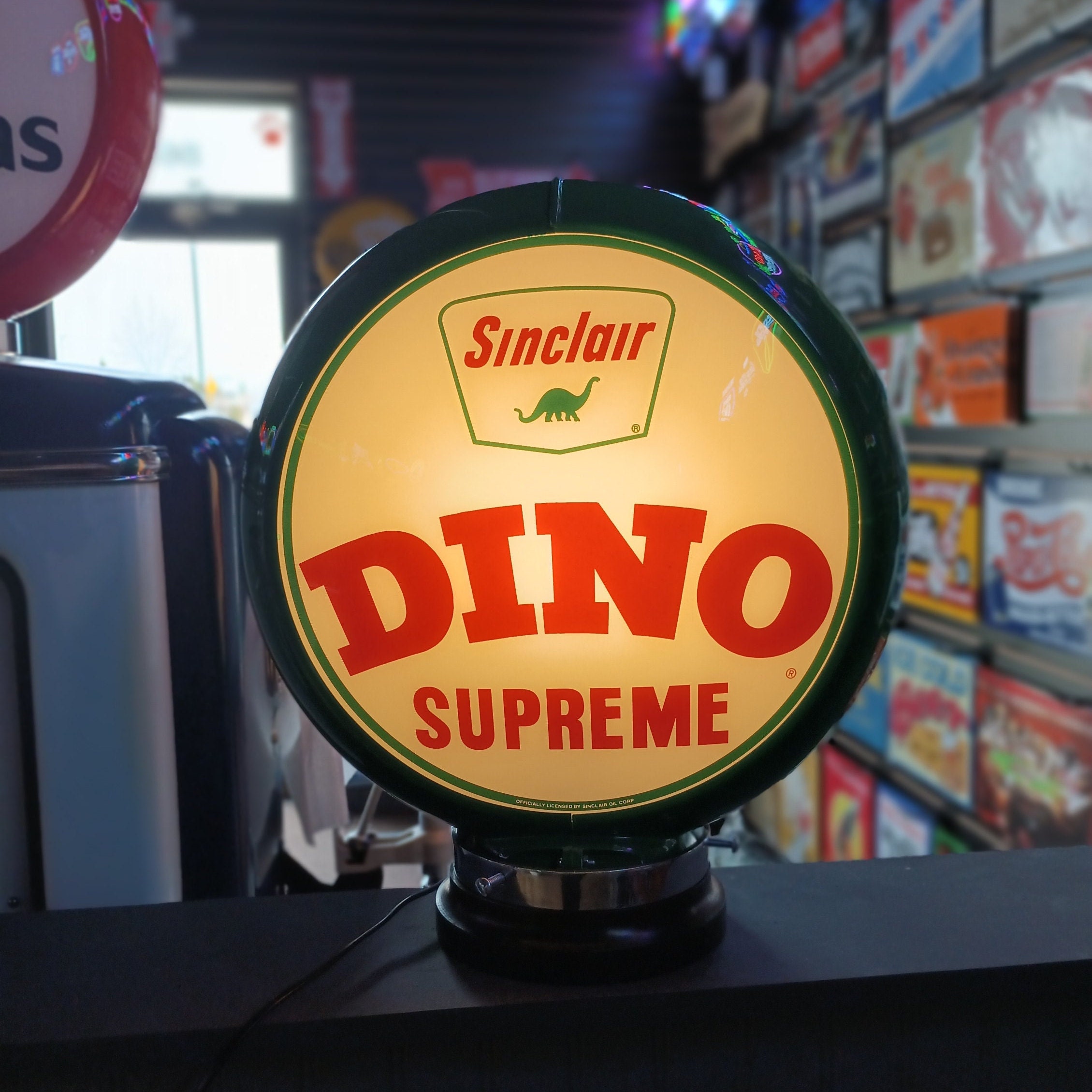 Sinclair Dino Supreme Gas Pump Globe WITH OR WITHOUT Light - Etsy
