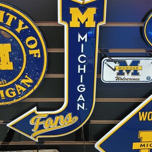 Michigan Fans Bent Arrow Sign University of Michigan Signs Ann Arbor U ...