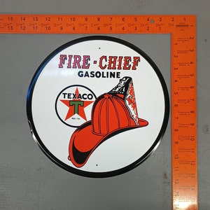 Texaco Fire Chief Sign Texaco Gas Signs Petro Advertising Signs for ...