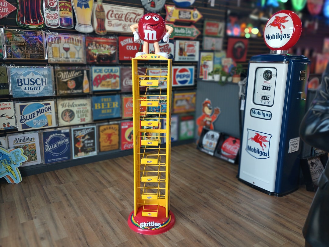 Original NOS M&m's Candy Display Rack Skittles Twix Snickers Milky Way ...
