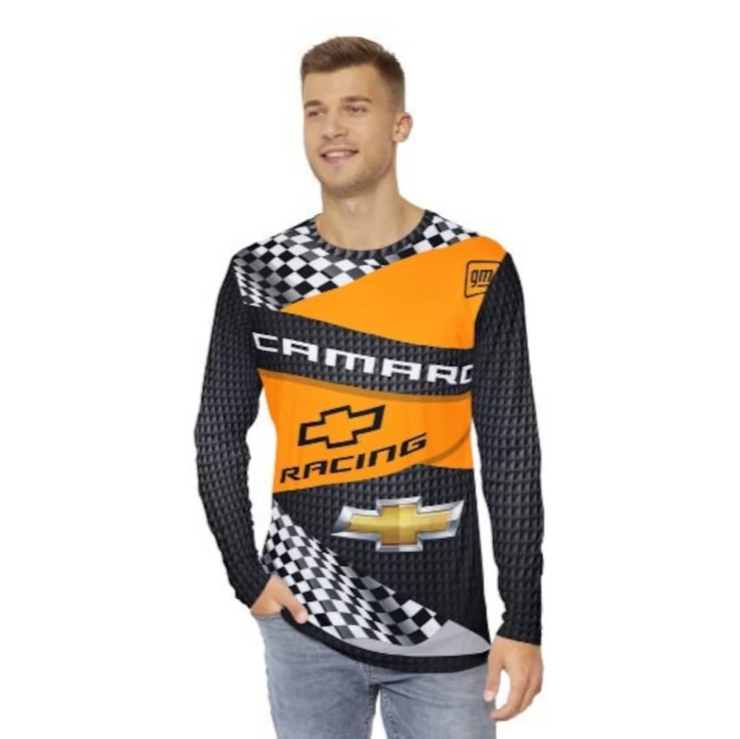 Chevy Camaro Racing Long Sleeve Shirt Men's Clothes Chevrolet Apparel ...
