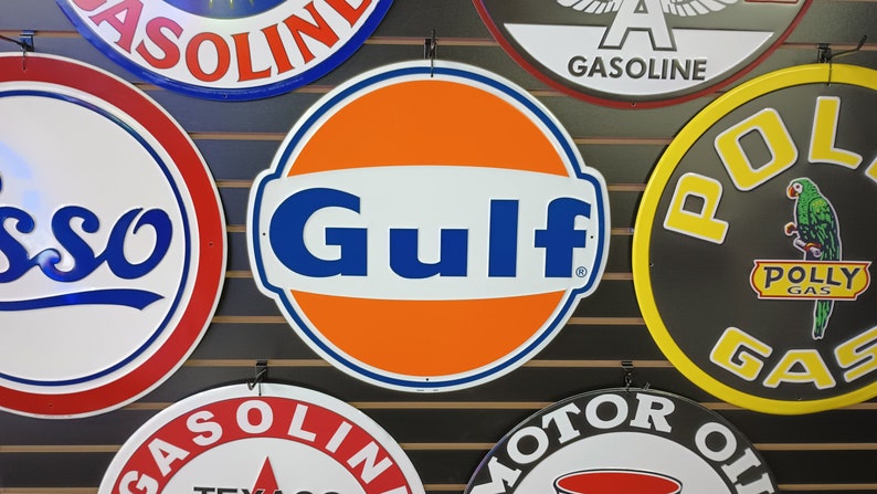 Gulf Gas Signs Gulf Gas Station Sign Garage Signs for Men Man - Etsy