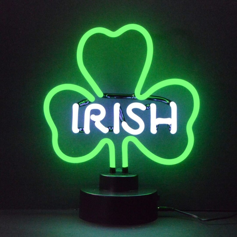 Irish Shamrock Neon Sign AUTHENTIC GLASS NEON Signs Unique - Etsy