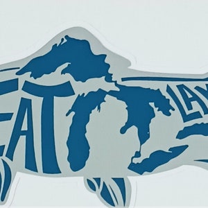 Michigan Stickers Great Lakes Fish Decal Fish Stickers Michigan ...