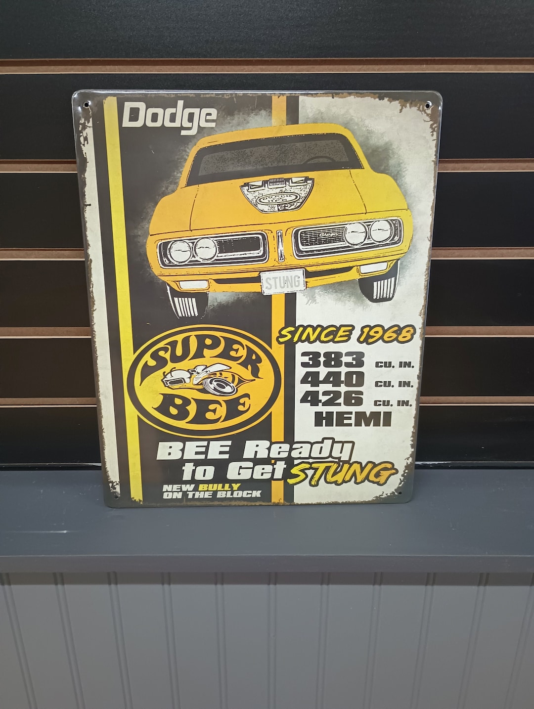 Dodge Super Bee Sign Dodge Super Bee Metal Garage Signs for Men Man ...