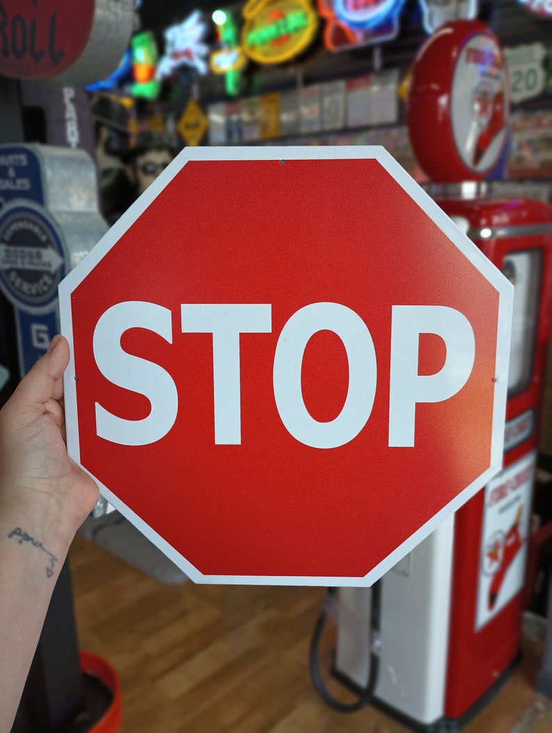 12 Stop Sign Metal Stop Signs Garage Decor for Men Man - Etsy