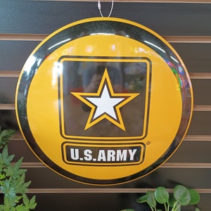 15 United States Army Metal Dome Sign American Military Memorabilia ...