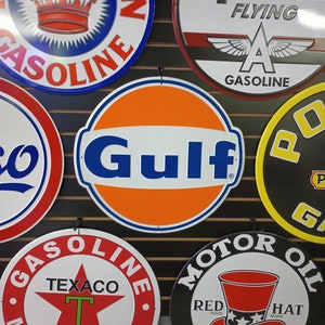 Gulf Gas Signs Gulf Gas Station Sign Garage Signs for Men Man Cave Wall ...
