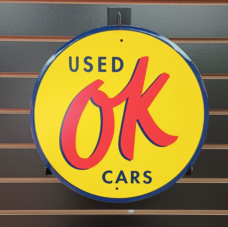 OK Used Cars Signs Chevy Dealership Signs for Garage Decor for - Etsy