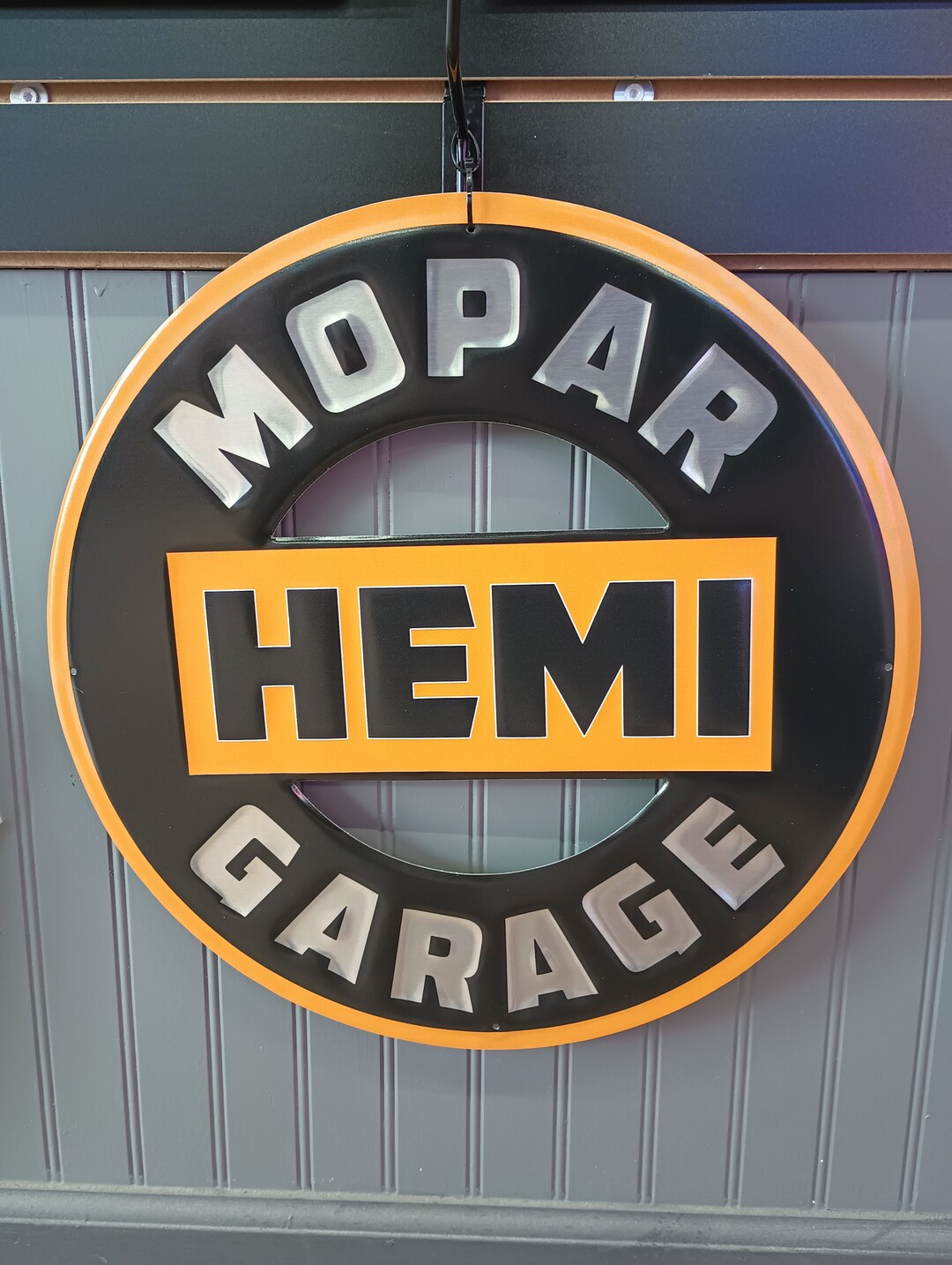17.5 Mopar Hemi Die Cut Tin Metal Sign Mopar Signs Chrysler Automobilia ...