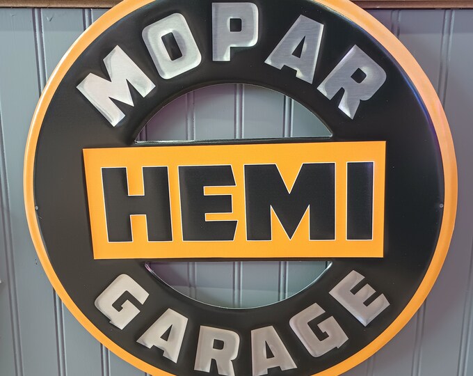 17.5 Mopar Hemi Die Cut Tin Metal Sign Mopar Signs - Etsy